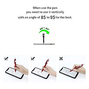 Ballpoint Pens Stylus Pens for Touch Screens Medium Point Black Ink Writing Pen 2 in 1 Office Pen with Stylus Tips for iPhone iPad (5 Count)