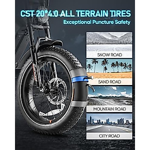 eAhora Juliet 60Ah Electric Bike 1000W Electric Bike, Full Suspension Ebike for Adults 20" Fat Tire Long Range E-Bike, Green-1