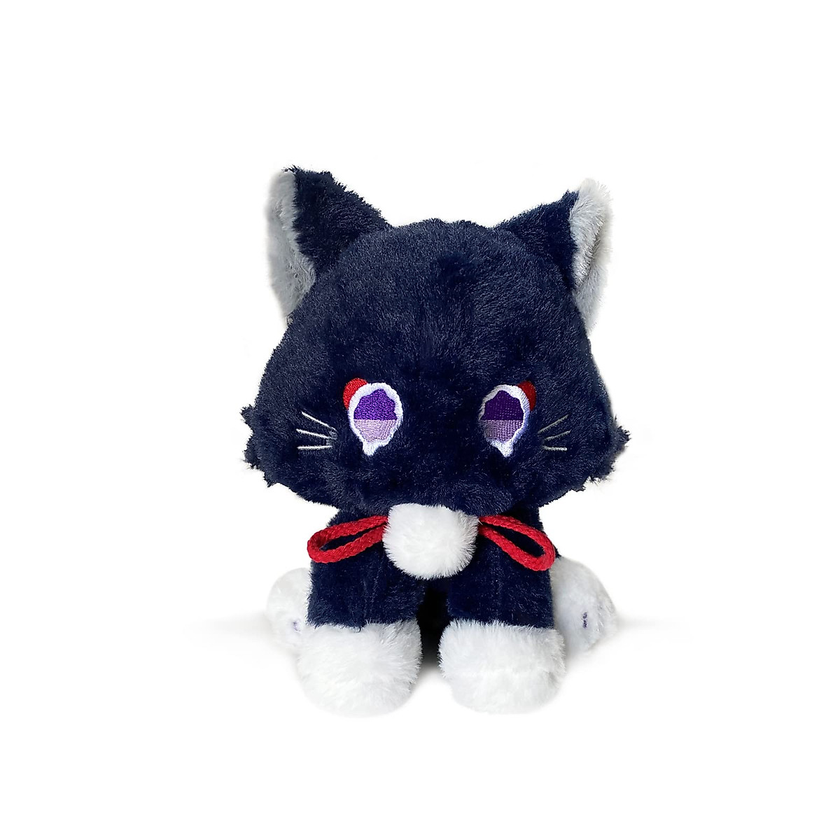 CALEMBOU Kawaii Plush Pillow Scaramouche Wanderer Cat Plush Cute Stuff 10" Soft Stuffed Animals Collectible Scarameow Plush Toys Gift for Fans (Scara Cat)