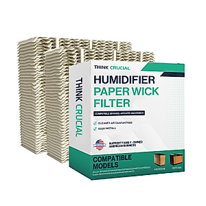 Think Crucial Replacement Humidifier Paper Wick Filters Compatible with Aircare Part # 1043 & Models EP9500,EP9700,EP9800,EP9R500,EP9R700,EP9R800 - Essick: 821000,826000,831000,SS390DWHT (1 Pack)