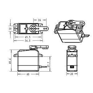 4 Sets DS3218 Update servo 20KG Full Metal Gear 25T Servo Arm Digital Servo Waterproof for Mechanical arm Fittings Baja Cars RC Cars,Control Angle 180