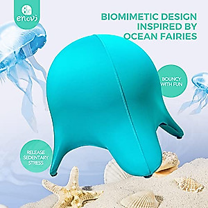 ENOVI Starfish Ball Chair, Yoga Ball Chair Exercise Ball Chair Ergonomic Design for Home Office Desk, Stability Ball & Balance Ball Seat to Relieve Back Pain, 24IN, FG