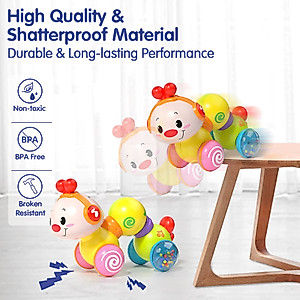 1 Year Old Girl Gifts Baby Toys 6-12 Months+ Press & Go Music Light Toys for 1 Year Old Girl, Toys for 1 + Year Old Girl Boy Baby Toys 12-18 Months Baby Toys 6 to 12 Months Toys for 1 Year Old Boy