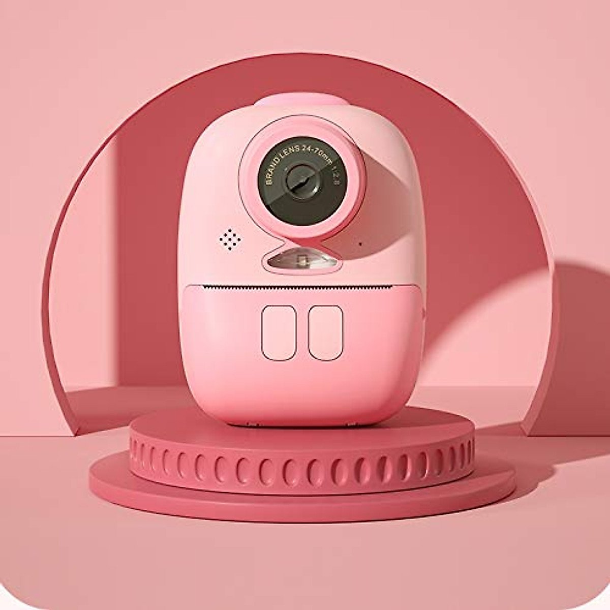 LKYBOA Children's Camera Toy Camera Digital High-Definition Travel Gift Stand That Can Take and Print Photos (Color : A)