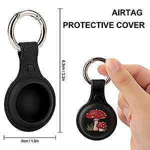 Magic Mushrooms Cute Case Compatible for Airtag Protective Cover Holder with Keychain 1PC