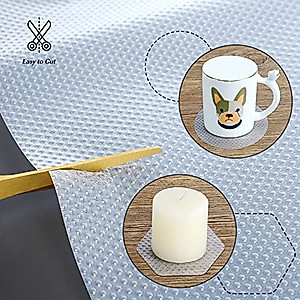 BAKHUK 9pcs Refrigerator Mats Refrigerator Liners Refrigerator Pads, Refrigerator Liners for Shelves Washable Fridge Liners, Drawer Table Placemats for Kitchen, Clear, 11x17.7 Inches