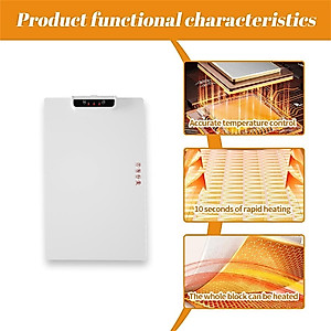 Fllora Food Warmer Mat, Adjustable Food Warmer, Silicone Electric Heating Tray for Food - Full Surface Heating, Nano-Material, Silicone Heating Tray Roll Up, 3 Temperatures, Auto Shut Off (1Set)