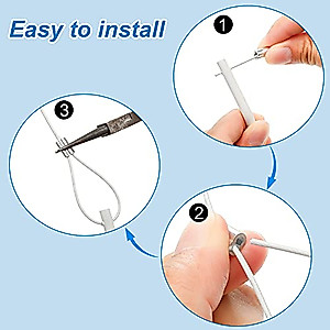 2 Pieces Hanging Closet Rod, Adjustable Width and Height, Clothes Hanging Bar Closet Organizer Rod Double Closet Rod Poles for Hanging Clothes Indoor Outdoor Closet Space-Saving (White)