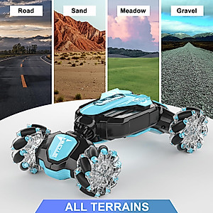 Gesture Sensing RC Stunt Car Remote Control car for Boys 360°Rotating 4WD RC Cars Transform 2.4Ghz Hand Controlled Toys for Boys 4-7 Birthday Presents for Kids Age 7 8 9 10 11 yr (Orange)