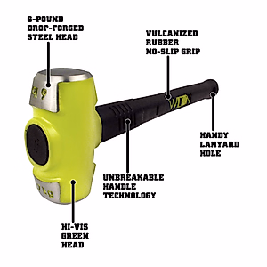 Wilton B.A.S.H 16" Sledge Hammer, 6 Lb Head (20616)