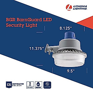 Outdoor BGR P2 LED Dusk-to-Dawn Security Light in Grey 4000k