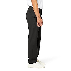 Dockers Men's Straight Fit Easy Khaki Pants, Black, 36W x 32L