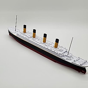 RMS Titanic Model 1 Foot in Length w/Floating Iceberg Model Included, White, 1 FT LONG