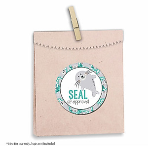 Seal of Approval Appreciation & Encouragement Sticker Labels, 40 2" Party Circle Stickers by AmandaCreation, Great for Teachers, Co Workers, Employees and Anyone Who Needs to Feel Appreciated