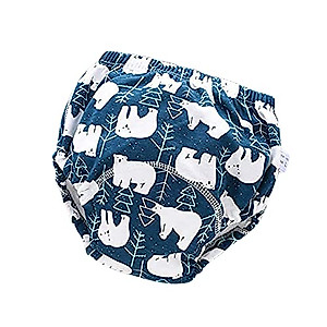 BIS New Baby Training Pants 6 Layers, Cotton Potty Training Pants, Training Underwear for Baby Boys and Girls Over 15 Months Old, Diapers Training Pants Toddler, Assorted Printed Cute Designs, Blue