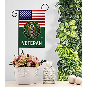 Americana Home & Garden US Army Veteran Garden Flag Armed Forces Rangers United State American Military Retire Official House Decoration Banner Small Yard Gift Double-Sided, Thick Fabric, Made in USA