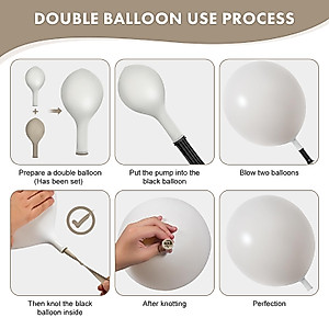 White Balloons Double White Sand Stuffed Balloons White Balloons Different Sizes 18 12 5 Inch for Garland Arch White Balloons Arch Kit For Neutral Baby Shower Bridal Wedding Birthday Party Decor