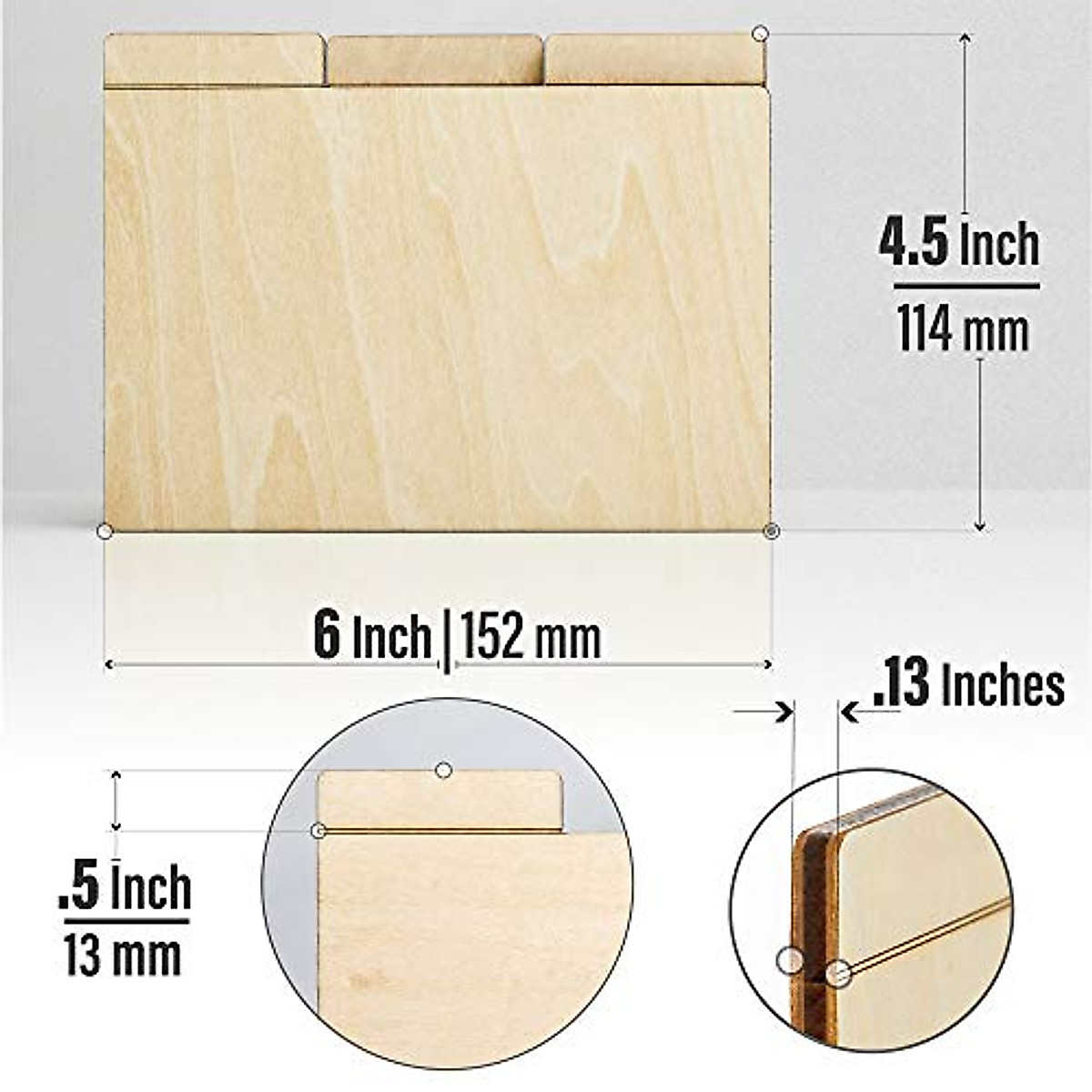 Prosumer’s Choice Blank Customizable Real Wood Recipe Cards | Versatile Dividers for Easy Storage of 4x6 inch Notecards | File Organizer and Storage for Home and Kitchen | Recipe Sorter