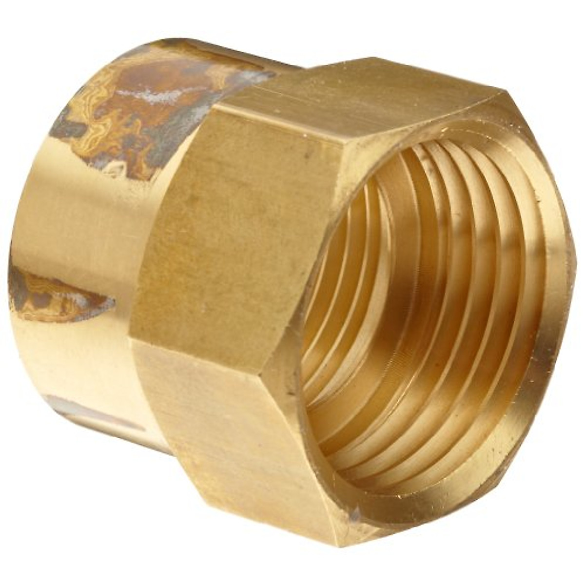 Anderson Metals Brass Garden Hose Fitting, Connector, 3/4" Female Hose ID x 1/2" Female Pipe