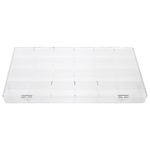 FOMIYES 1Pcs Nail Art Tip Storage box Nail Charm Storage Organizer Transparent False Nail Container Plastic Bead Storage Case with Movable Dividers for Small Earring Jewelry Craft