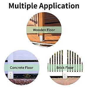 HomiShare 4"x 4" Post Base, 4Pcs Stainless Steel Post Anchor (Inner Size:3.74 x 3.15"), Adjustable Post Bracket Fits for 4"x4" Wood Post, Post Base for Rough Size Lumber (4"x4", 4Pcs)