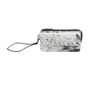 Mesmerizing Monochrome Leather and Hairon Wallet