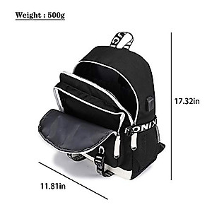 Anime Casual Backpack with USB Charging Port Outdoor Hiking Laptop Bags Birthday Gift -3