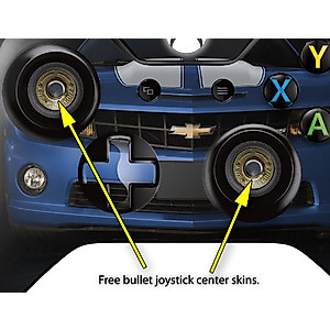 WraptorSkinz Decal Style Vinyl Skin Wrap compatible with XBOX One Original Wireless Controller 2010 Chevy Camaro Aqua - White Stripes on Black - (CONTROLLER NOT INCLUDED)