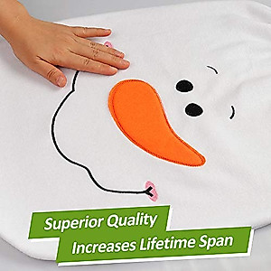 D-FantiX 4-Piece Snowman Santa Toilet Seat Cover and Rug Set Red Christmas Decorations Bathroom 2023