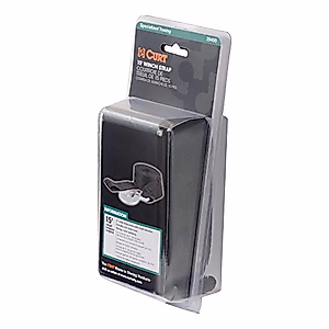 CURT 29450 2-Inch x 15-Foot Nylon Winch Strap with Hook, 3,300 lbs , Black