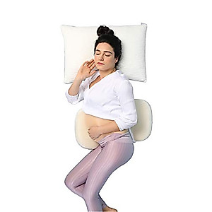 LightEase Memory Foam Pregnancy Side Sleeping Pillow Double Wedge for Body, Belly, Back Support