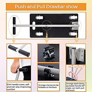 HBFBDRCT Rectangle with Handle Wood Platform Dolly, 441-lb Load Heavy Duty Wood Furniture Dolly, Plant Dolly, Transport Roller,Multifunctional Movers Carrier with 3" PP Wheels No Assembly Required