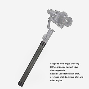 Tripod Extension, 9.8in Camera Mount Extender Rod with 1/4 in 3/8in Screw, Carbon Fiber Tripod Center Column Extension for RONINSC for G6MGAX G5 SPG for AIRCROSSX Camera