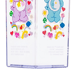 Silver Buffalo Care Bears Plastic Milk Carton Bottle Featuring Friend, Cheer, Grumpy Bear & Best Friend, 16.2 Ounces