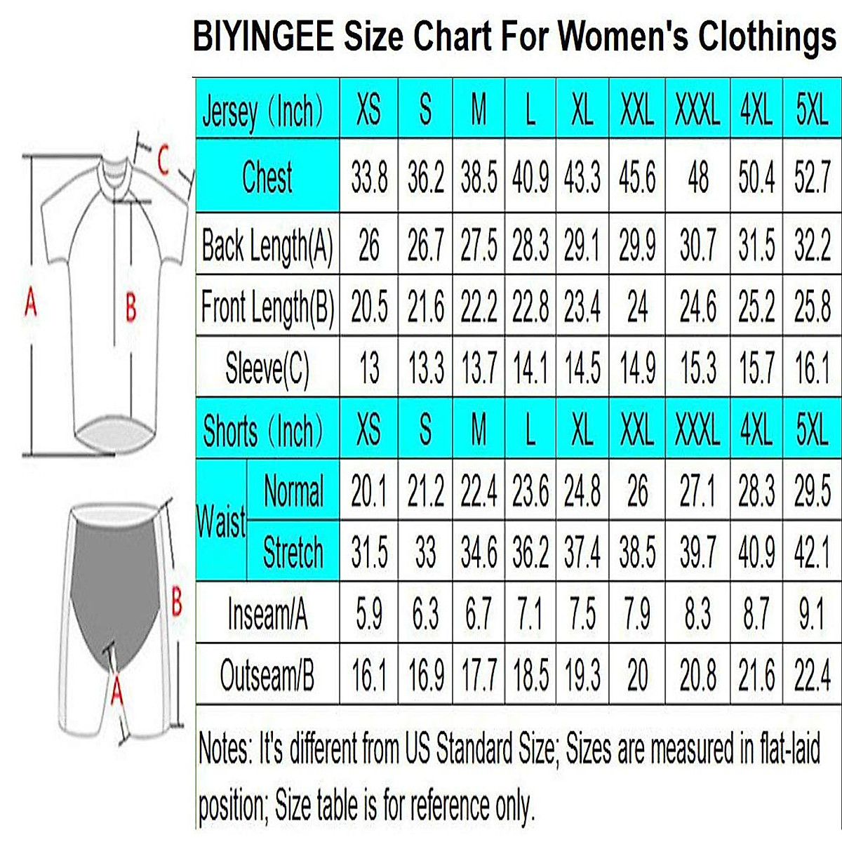 BIYINGEE Women's Cycling Jersey Short Sleeve Sweat Wicking Fluorescence Green Size S