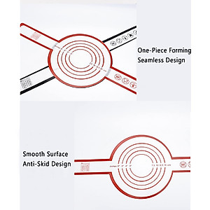 Silicone Baking Mat for Dutch Oven Bread Baking，Reusable Non-stick Bread Baking Mat Silicone Dutch Oven Liner with Long Handles (Black)