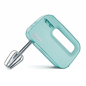 Dash SmartStore™ Compact Hand Mixer Electric for Whipping + Mixing Cookies, Brownies, Cakes, Dough, Batters, Meringues & More, 3 Speed, 150-Watt - Aqua
