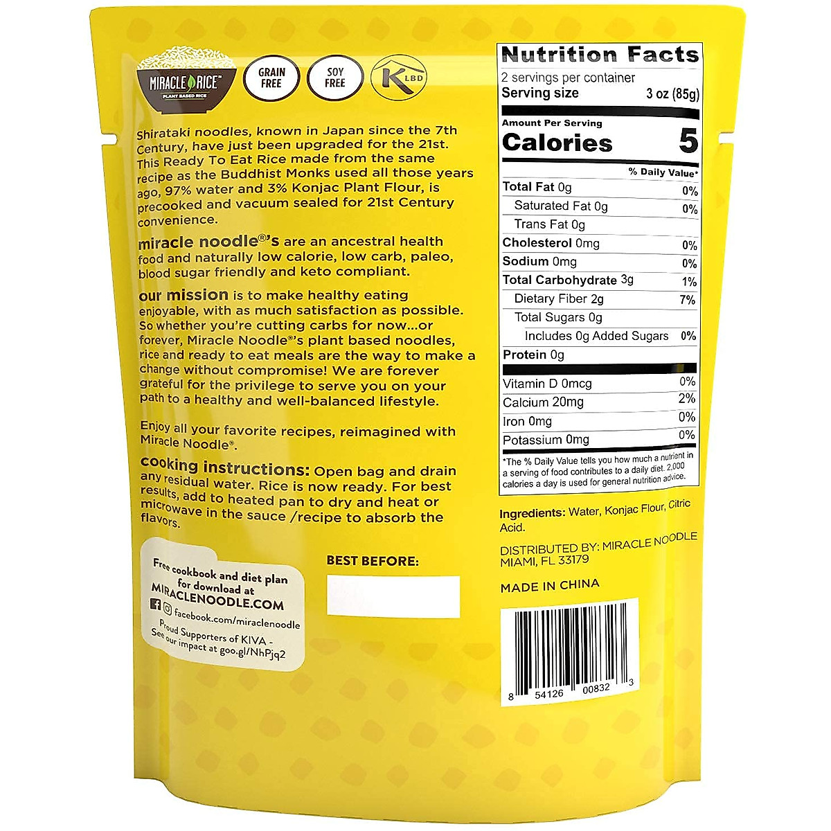 Miracle Noodle Variety Pack (Angel Hair, Fettuccine, Spaghetti & Rice) - Ready-To-Eat, Shirataki Noodles, Shirataki Rice, Keto, Gluten Free, Low Carb, Low Calorie, Konjac Noodles - 2 Bags Each, 8-Pack