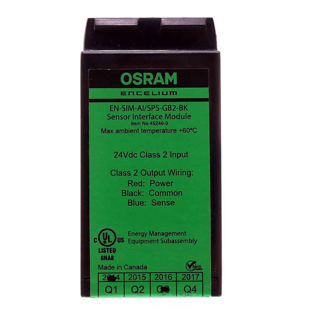 Osram Encelium EN-SIM-AI/SPS-GB2-BK Sensor Interface Module, 24V