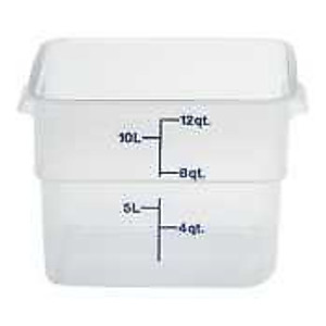 Cambro 12SFSPP190 Square Storage Container 12 Qt., 6 Pack