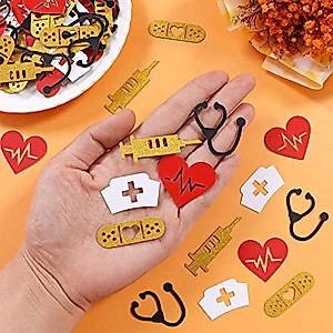 200 Pack Nurse Confetti - Nurse Party Table Decorations for Nursing Medical School Graduation Nurse Week Decor Retirement RN Party Supplies