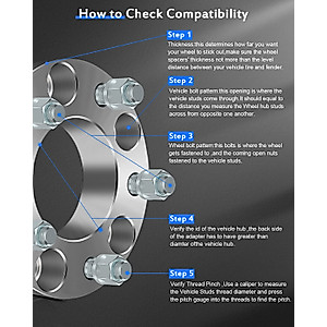 ECCPP 4X 5x135 Wheel Spacers 5 Lug 1.5" 5x135mm to 5x135mm for Ford Expedition for Ford F150 for Navigator Wheel Spacer with 14x2 Studs