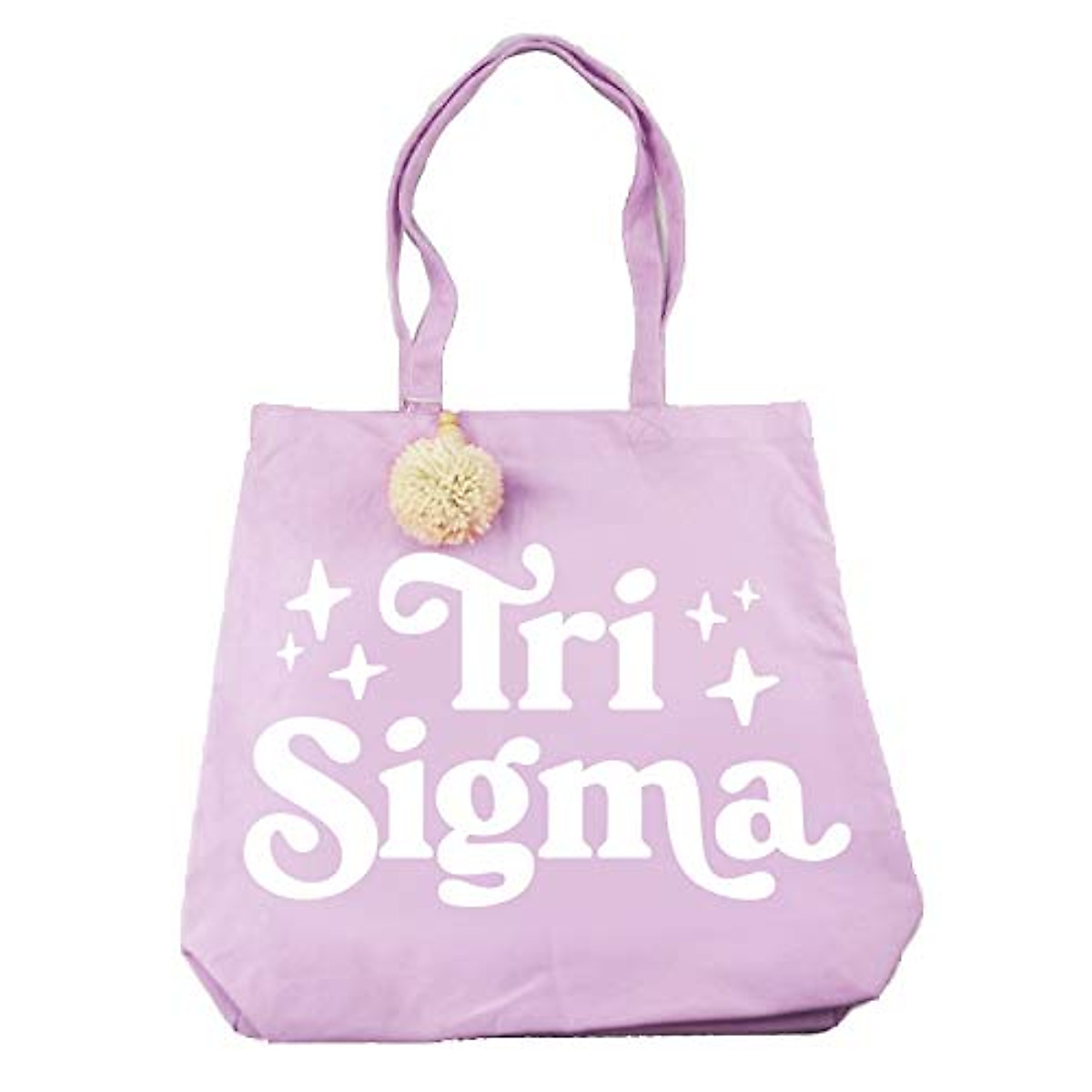 Sigma Sigma Sigma Retro Pom Pom Tote Bag