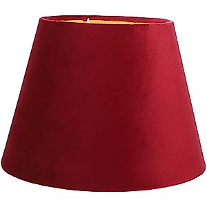 Uonlytech Chandelier Lamp Shades Fabric Barrel Lampshade Lamp Cover Small Clip On Lamp Shade for Table Wall Floor Lamp E27 Red