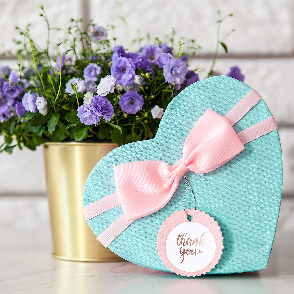 Thank You Stickers,1" Thank You Stickers, Rose Gold Foil Font Round Label for Birthdays, Weddings, Giveaways,Perfect for Small Business Gifts to Seal and Decorate