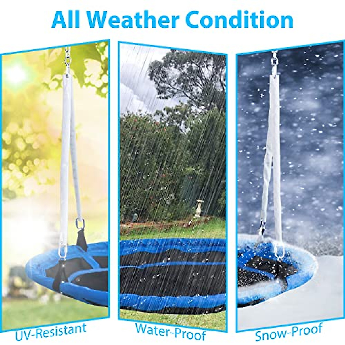10FT Dome Climber Swing, 45 Inch Saucer Swing for Climbing Dome, 300 LBS Heavy Duty for for Tree Swing Set Backyard Indoor (Swing Only Not Included The Dome Climber)