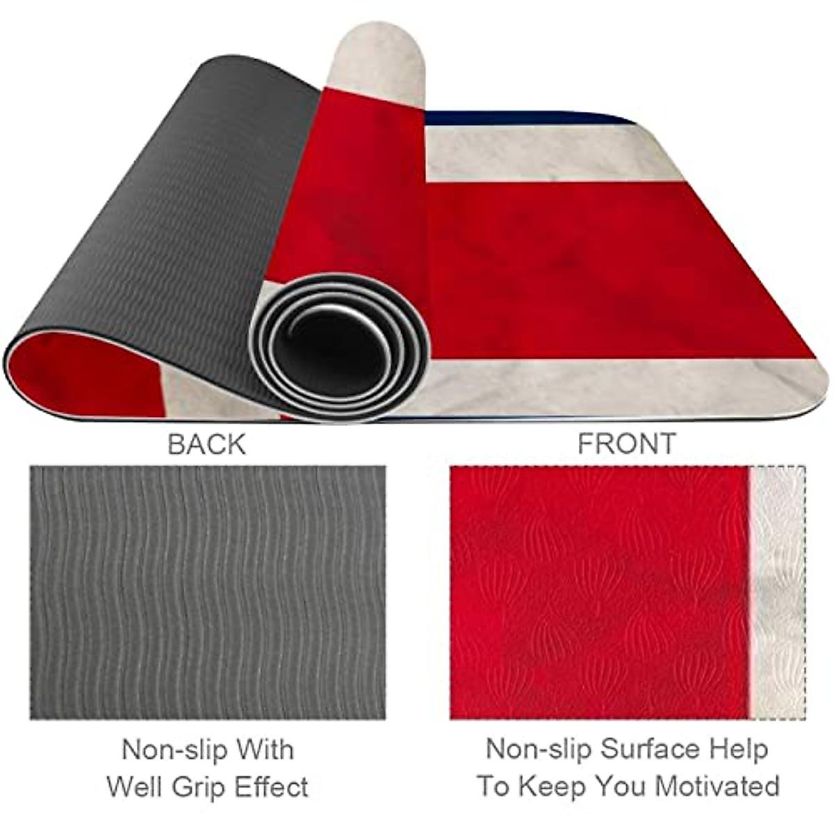Yoga Mat, Yoga Mats for Home Workout, Workout Mat, Exercise Mats, Pilates Mat, British flag pattern