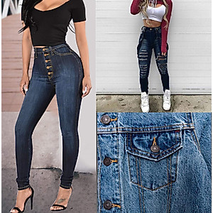 12 Pcs Button for Sewing Metal Jeans ,ICEYLI 17 mm No-Sew Nailess Removable Metal Jeans Buttons Replacement Repair Combo Thread Rivets and Screwdrivers