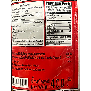 Number-One ChaTraMue Original Thai Iced Tea Mix 400g Bag, Pack of 2