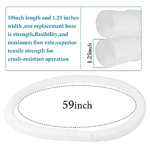 Pool Pump Replacement Hose for Intex - 1.25" Diameter Accessory 59" Long (2 Pack)